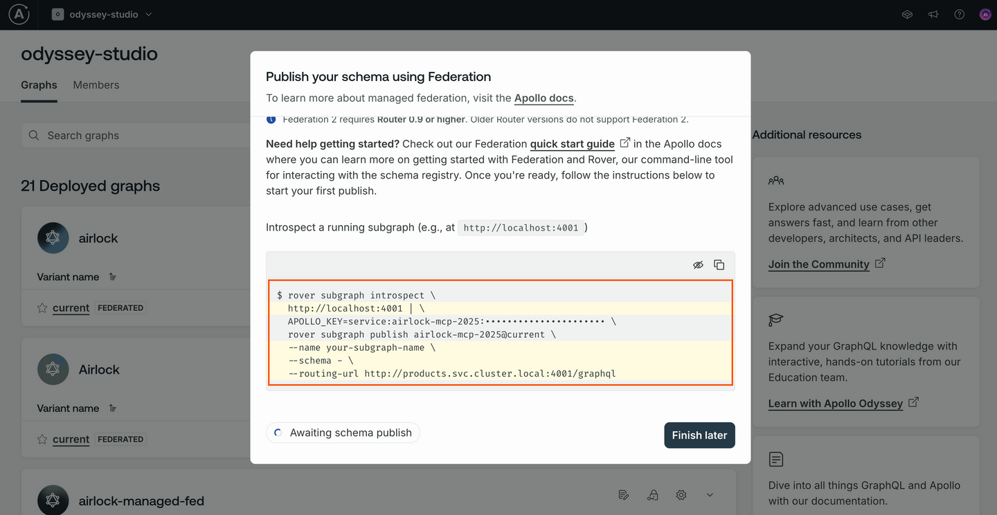 Creating a graph in GraphOS and running the MCP server - GraphQL Tutorials