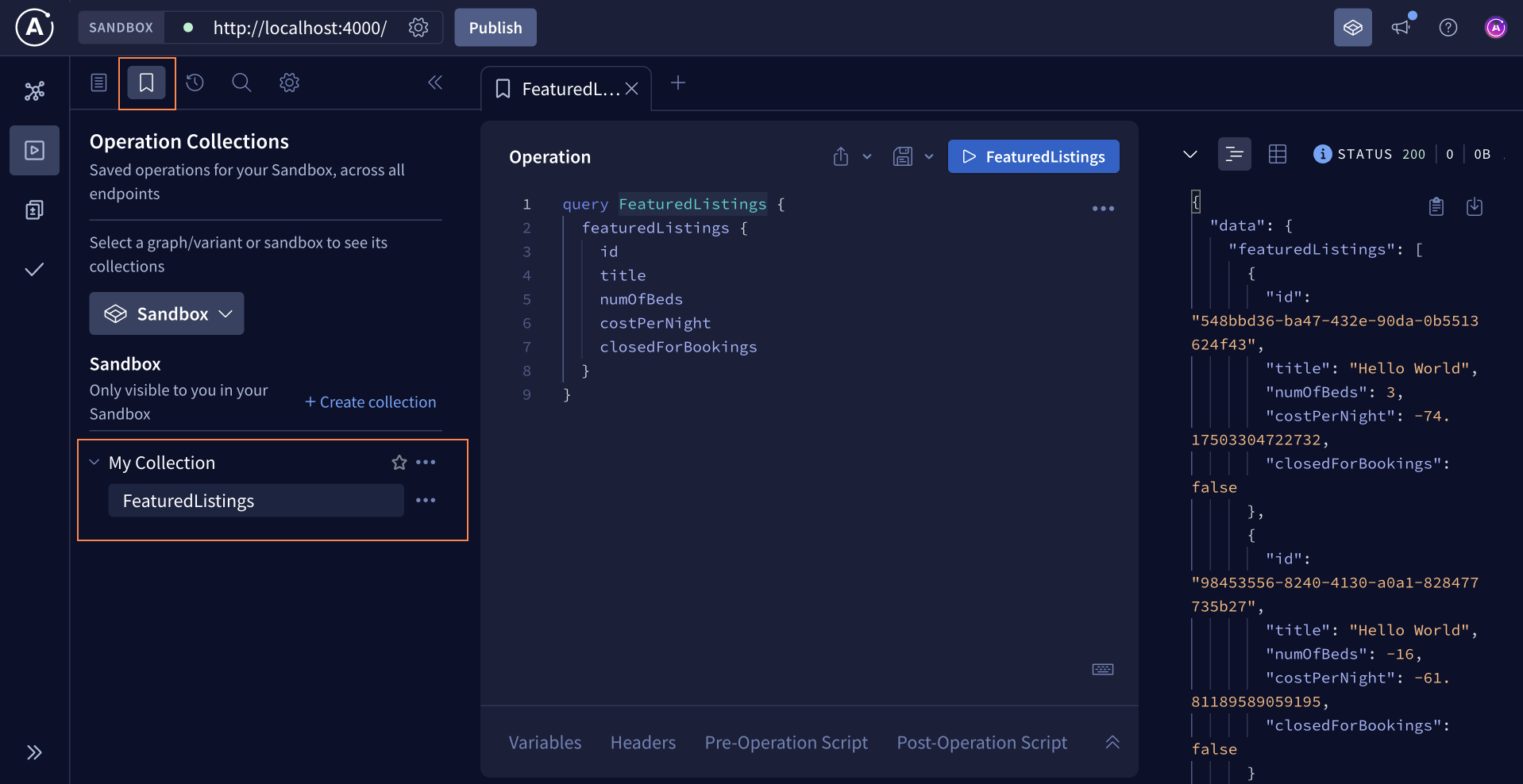 Query data through Apollo Sandbox Explorer - GraphQL Tutorials