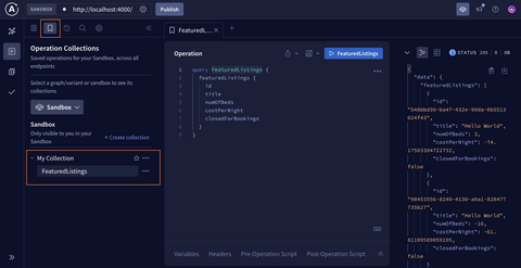 Query data through Apollo Sandbox Explorer - GraphQL Tutorials