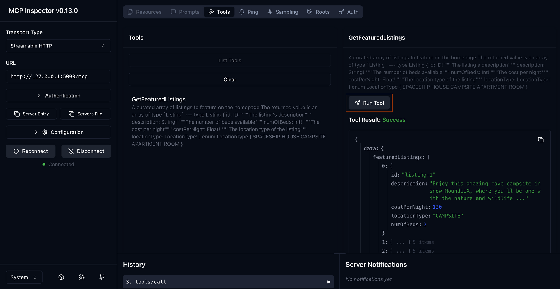 Using the MCP Inspector, a development tool for inspecting and troubleshooting MCP servers ...