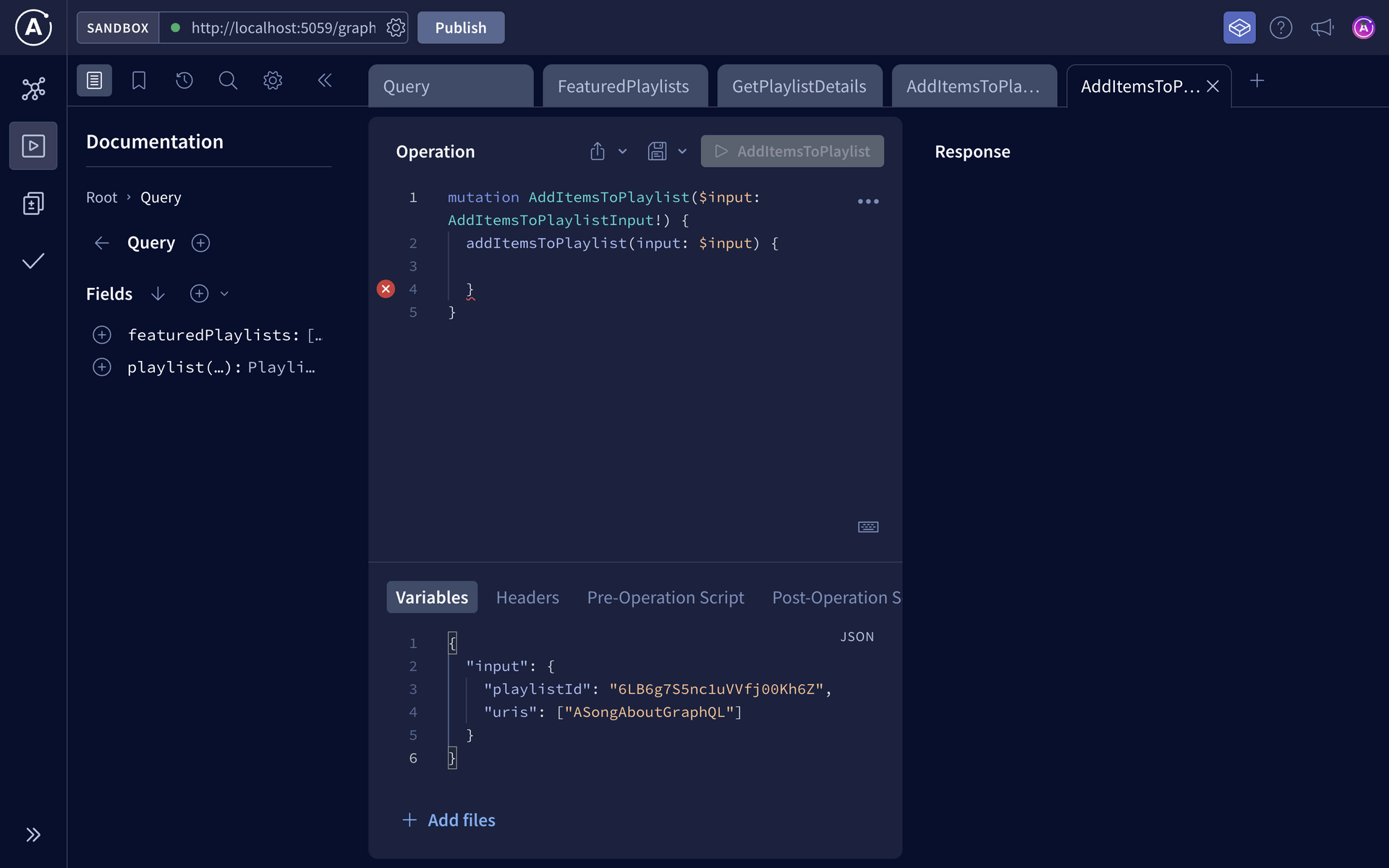 Mutation input - GraphQL Tutorials