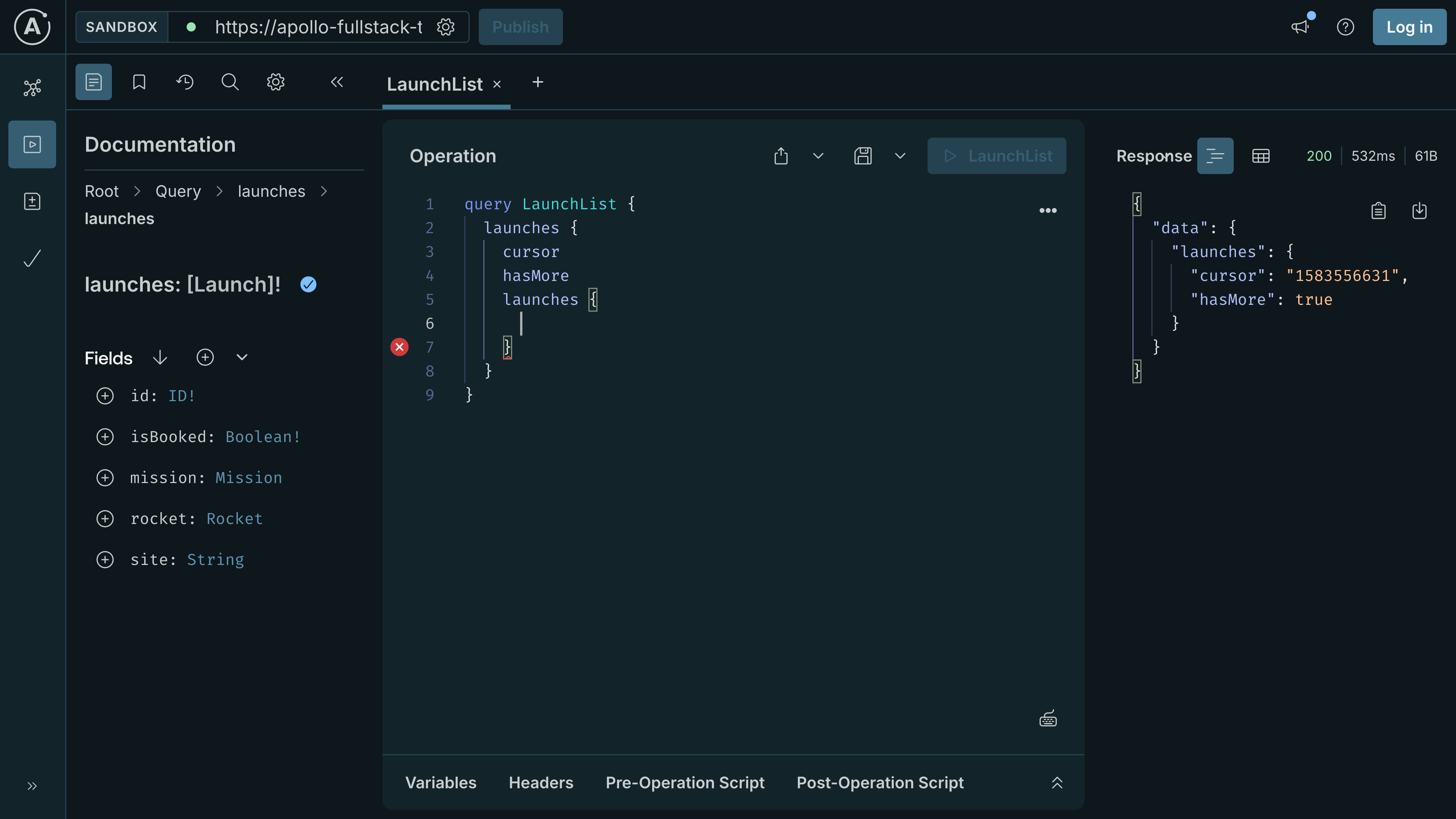 Sandbox Explorer - GraphQL Tutorials