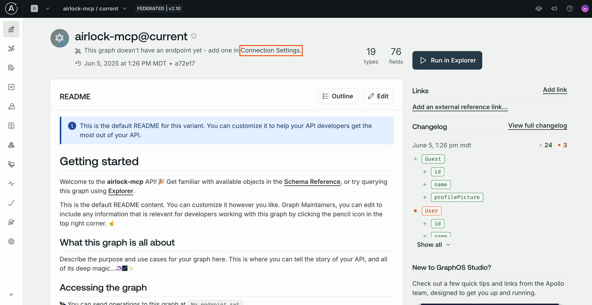 Running the all-in-one Apollo Runtime Container, including the GraphOS Router and the MCP server ...