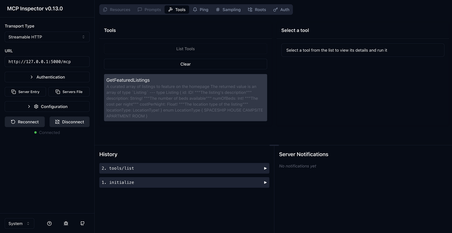 Using the MCP Inspector, a development tool for inspecting and troubleshooting MCP servers ...