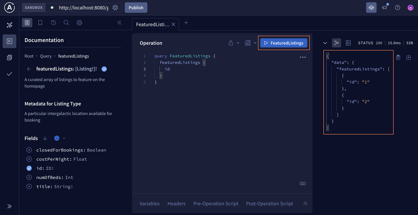 Query data through Apollo Sandbox Explorer - GraphQL Tutorials