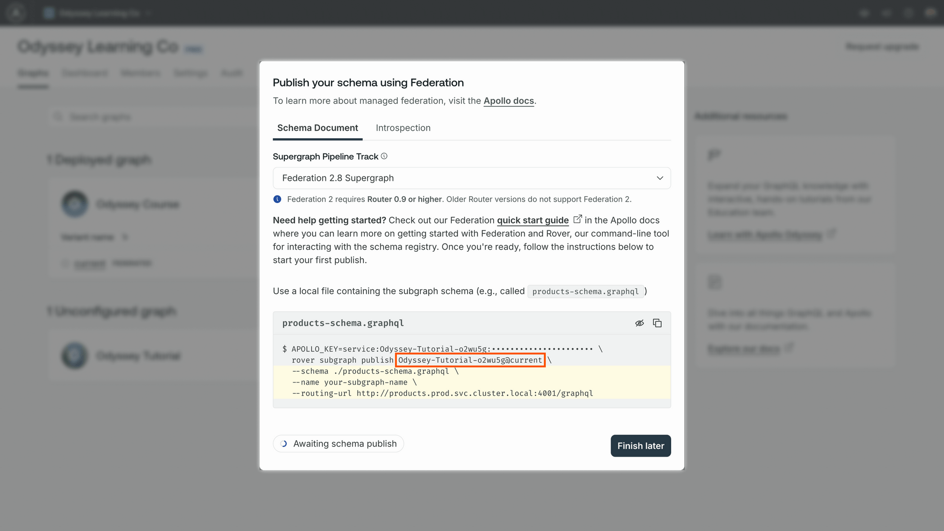 Creating a supergraph - GraphQL Tutorials