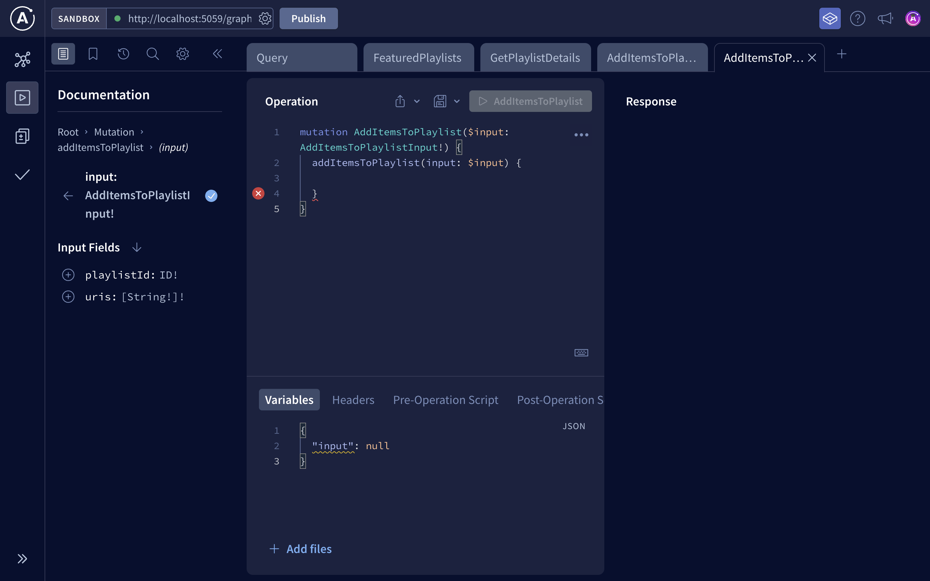 Mutation input - GraphQL Tutorials