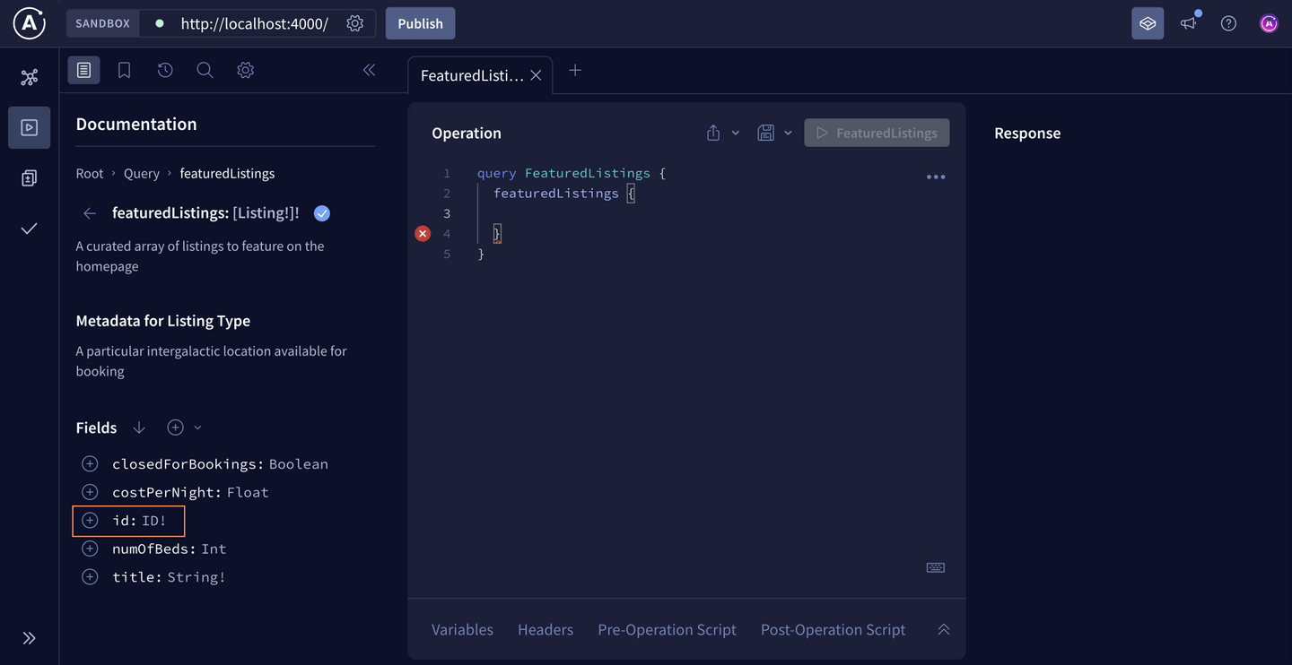 Query data through Apollo Sandbox Explorer - GraphQL Tutorials