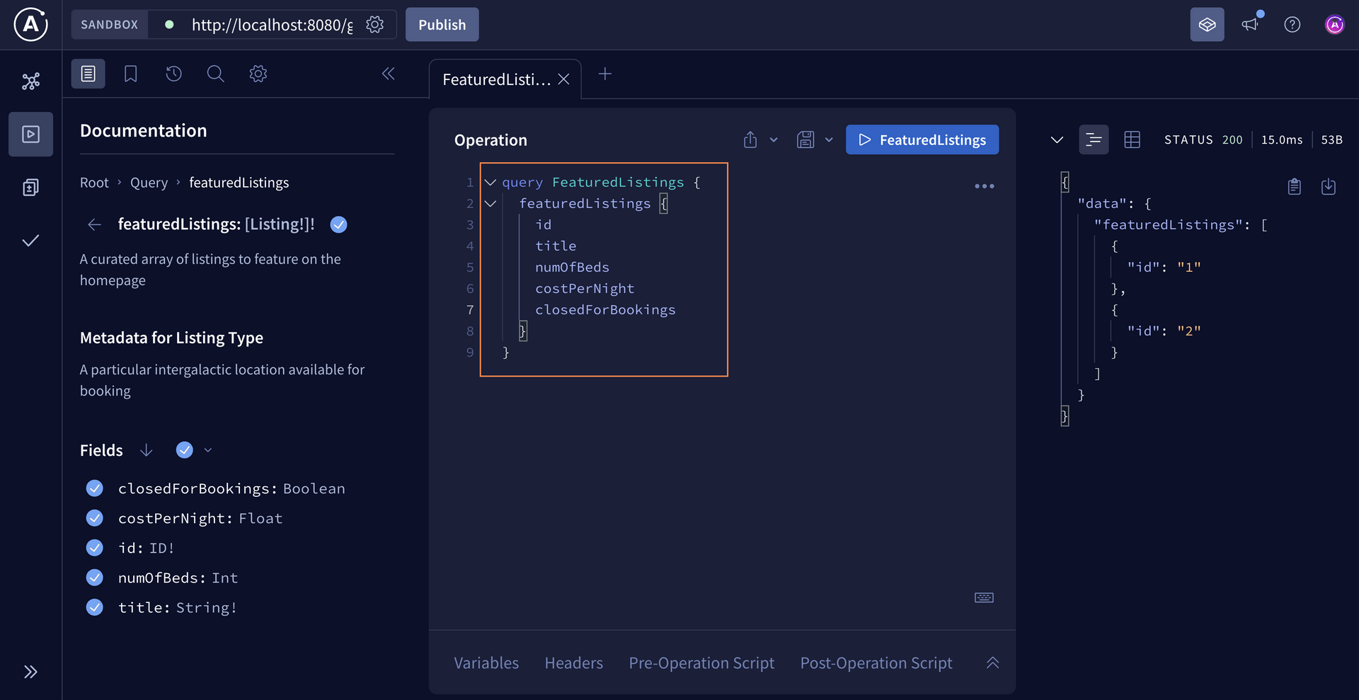 Query data through Apollo Sandbox Explorer - GraphQL Tutorials