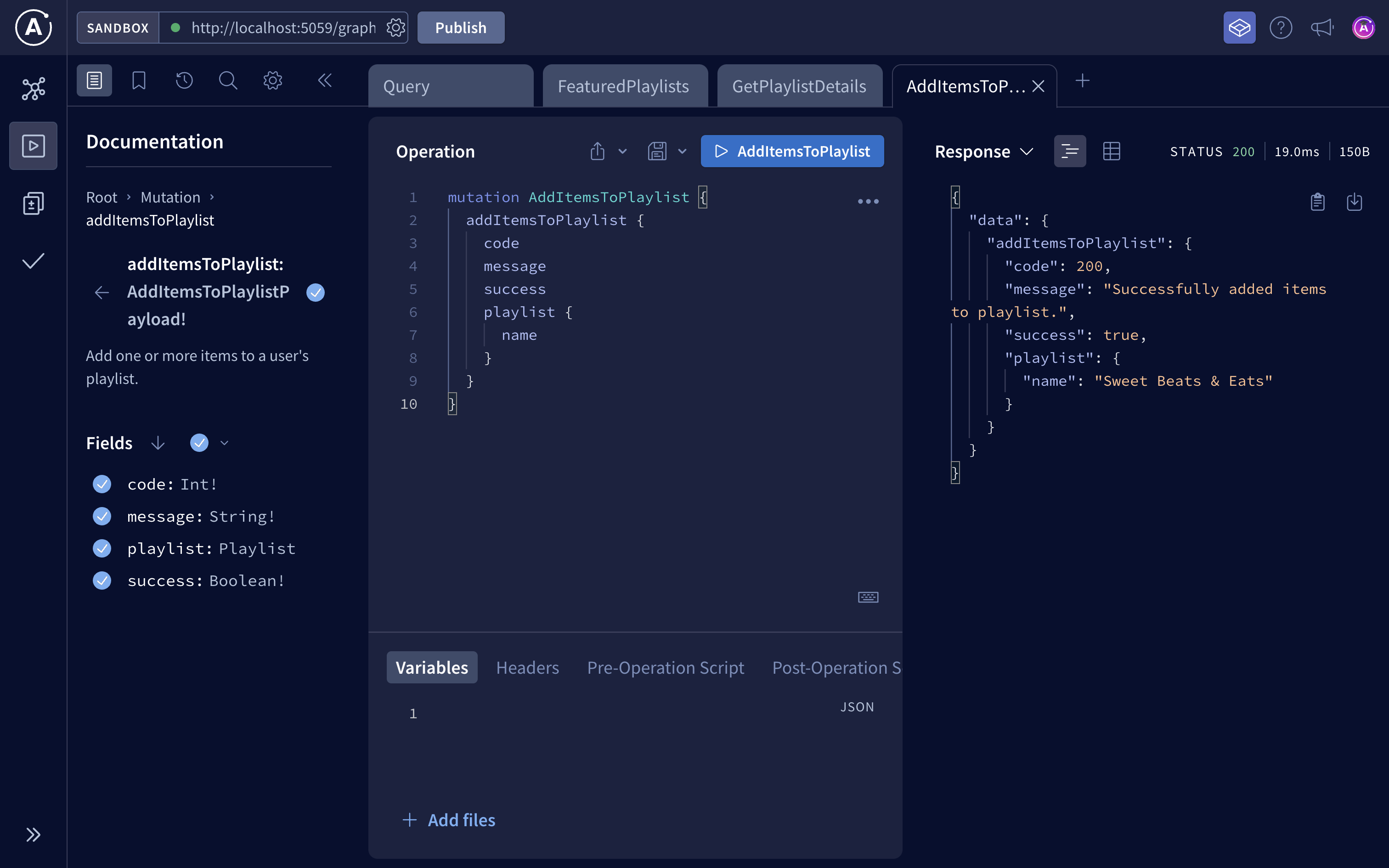 Mutation response - GraphQL Tutorials