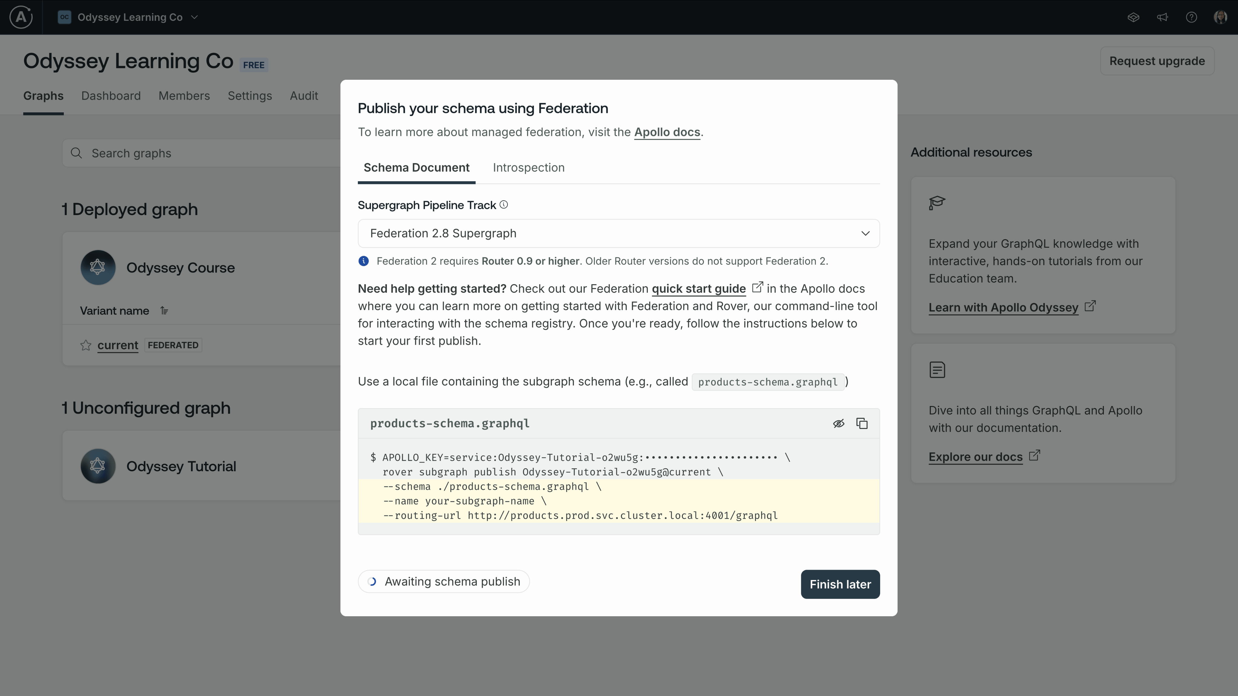 Creating a supergraph - GraphQL Tutorials