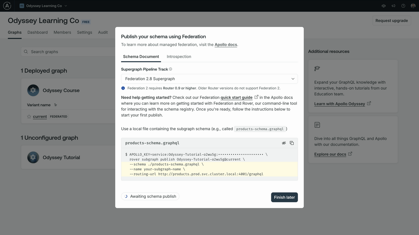 Creating a supergraph - GraphQL Tutorials