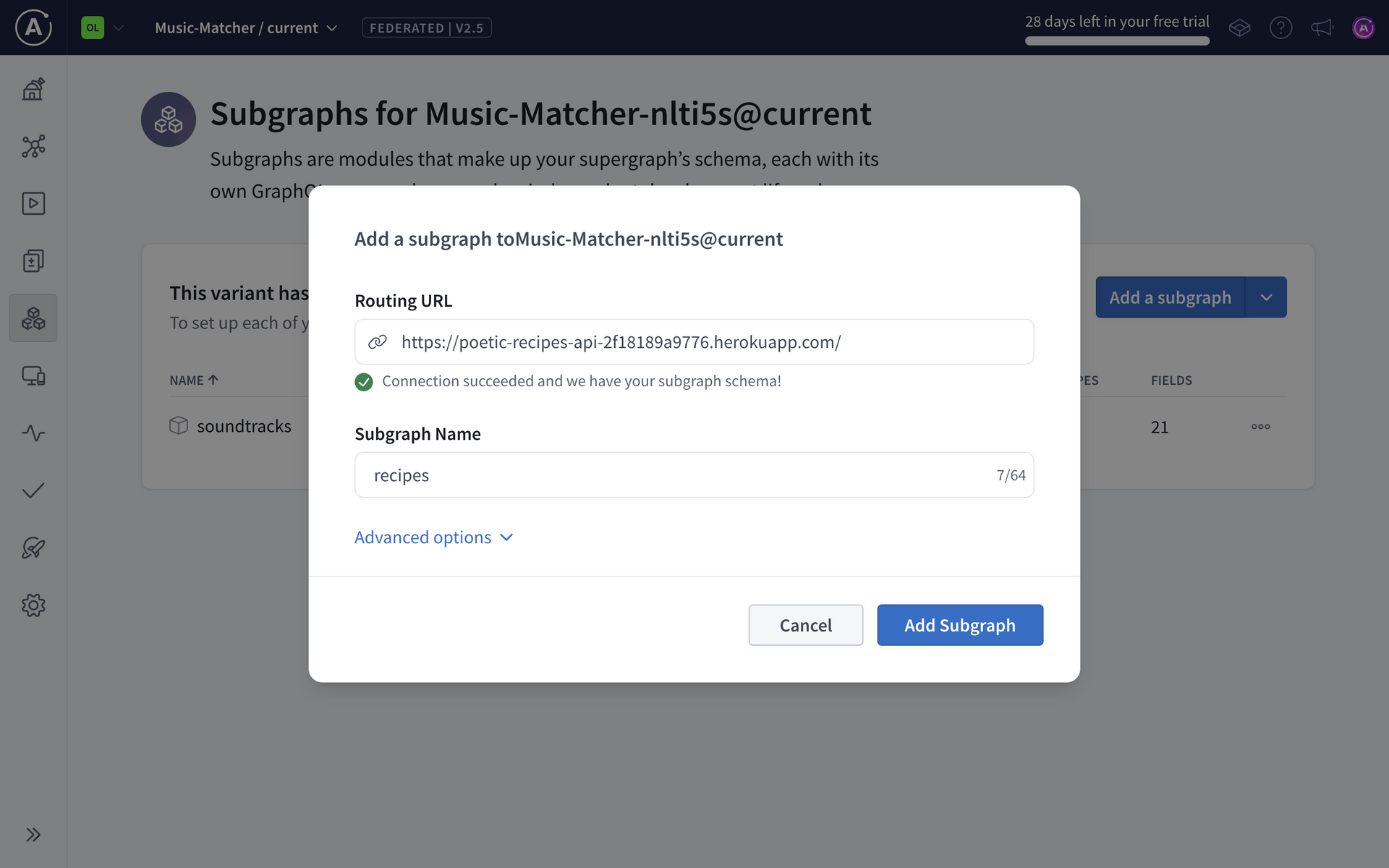 Adding a subgraph - GraphQL Tutorials